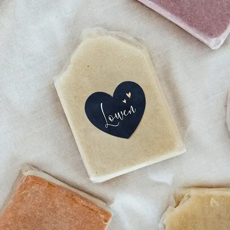 Doopsuiker sticker hartje | 30 stuks