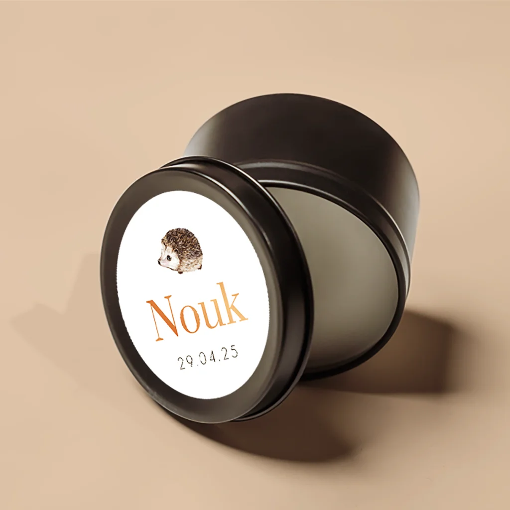 Sticker doopsuiker met naam en vogeltje | 25 stuks