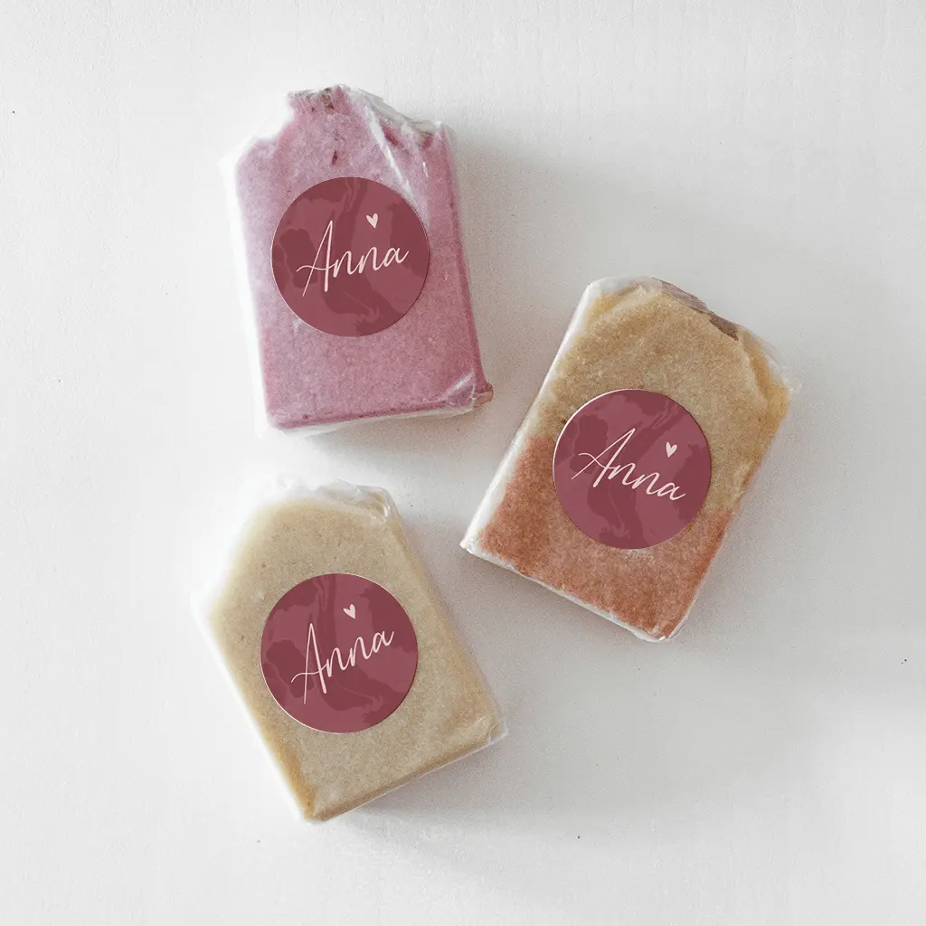 Doopsuiker sticker klassiek rond met folie | 25 stuks